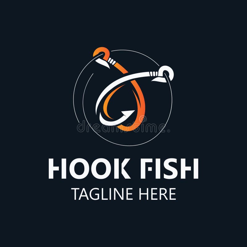 Hook Fishing Logo Simple and Modern Vintage Rustic Vector Design Style ...