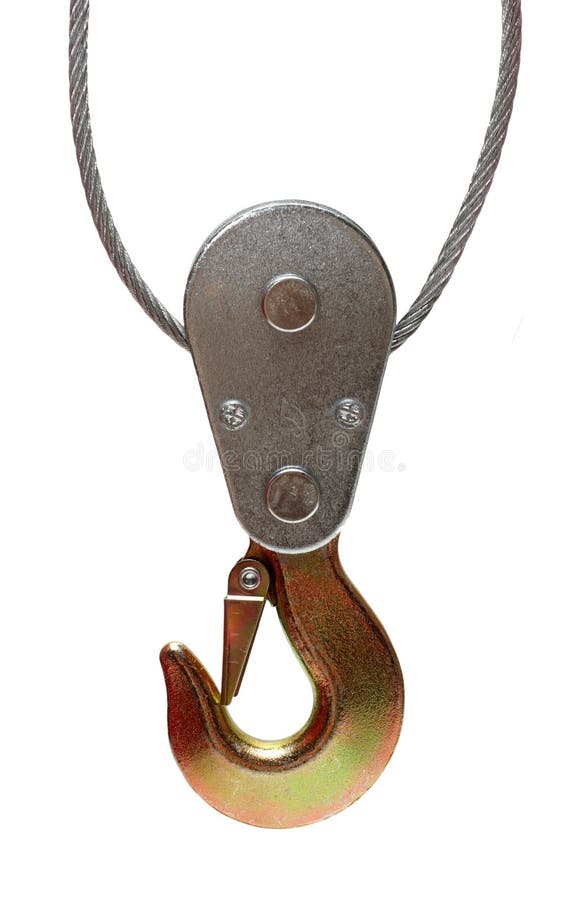 Hook hanging on rope stock image. Image of steel, security - 13389693