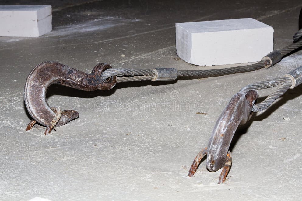 Hook stock photo. Image of industrial, chain, steel, build - 42309998