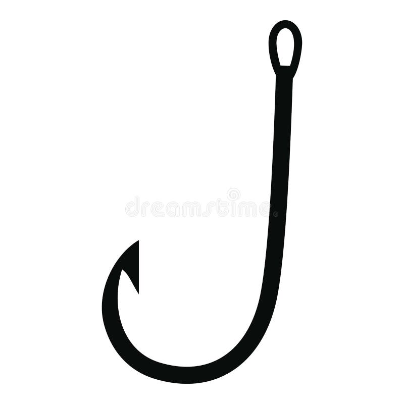 Hook icon, simple style stock vector. Illustration of black - 84448202