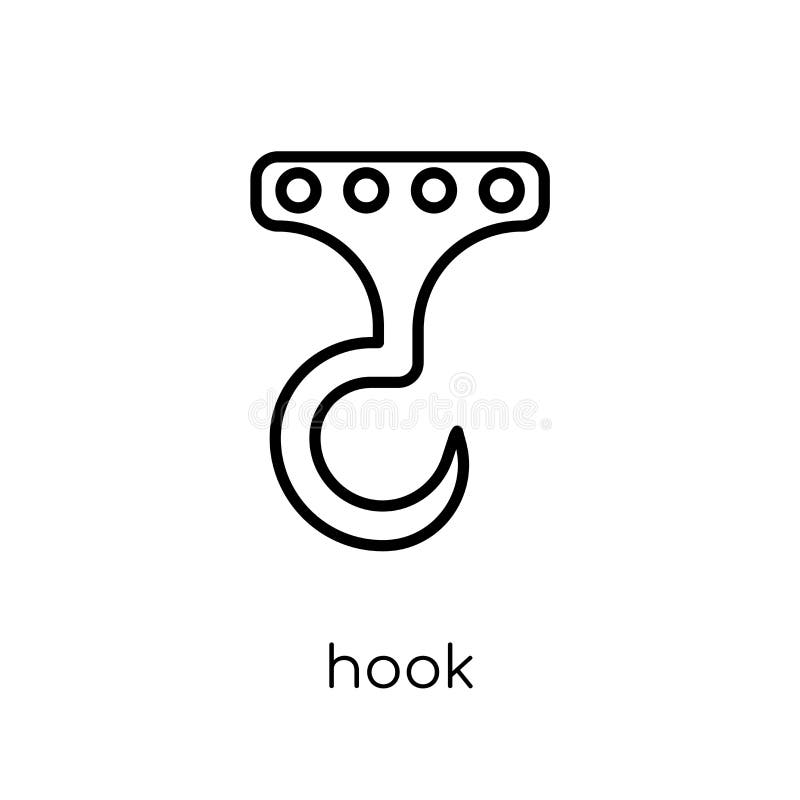 Fishing Hook Icon. Trendy Modern Flat Linear Vector Fishing Hook Stock ...