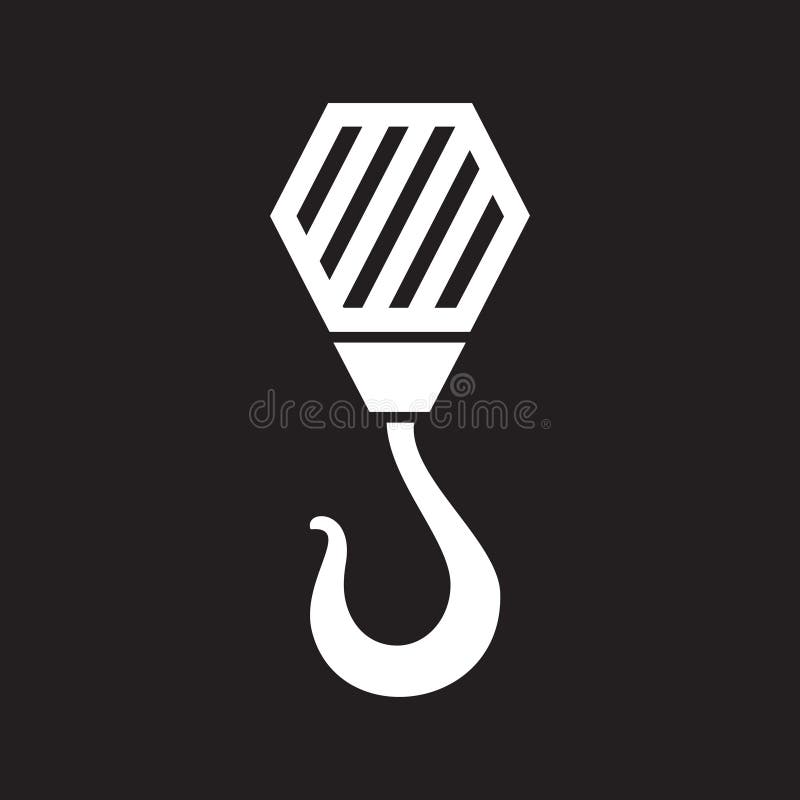 Hook icon stock vector. Illustration of mechanical, icon - 220028883