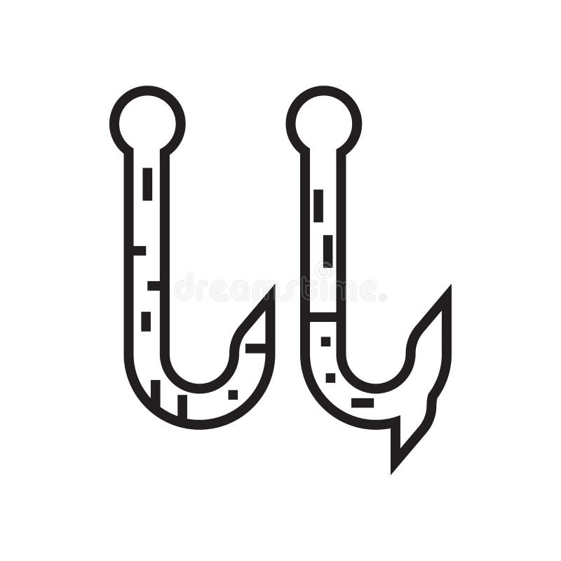 Hook Icon Vector Sign and Symbol Isolated on White Background, Hook ...