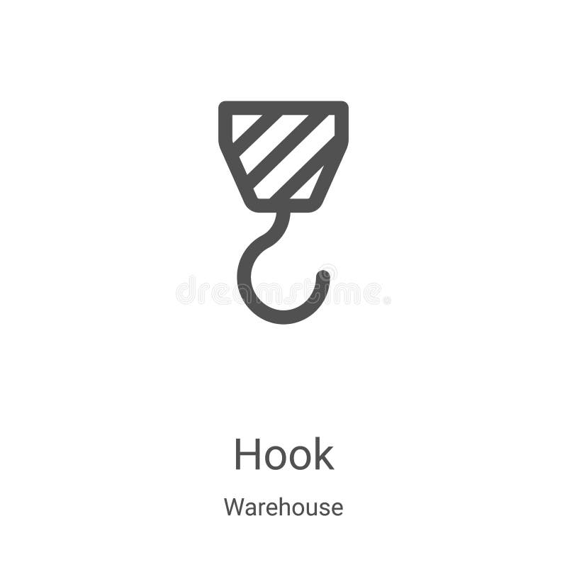 Hook Icon Vector from Warehouse Collection. Thin Line Hook Outline Icon ...