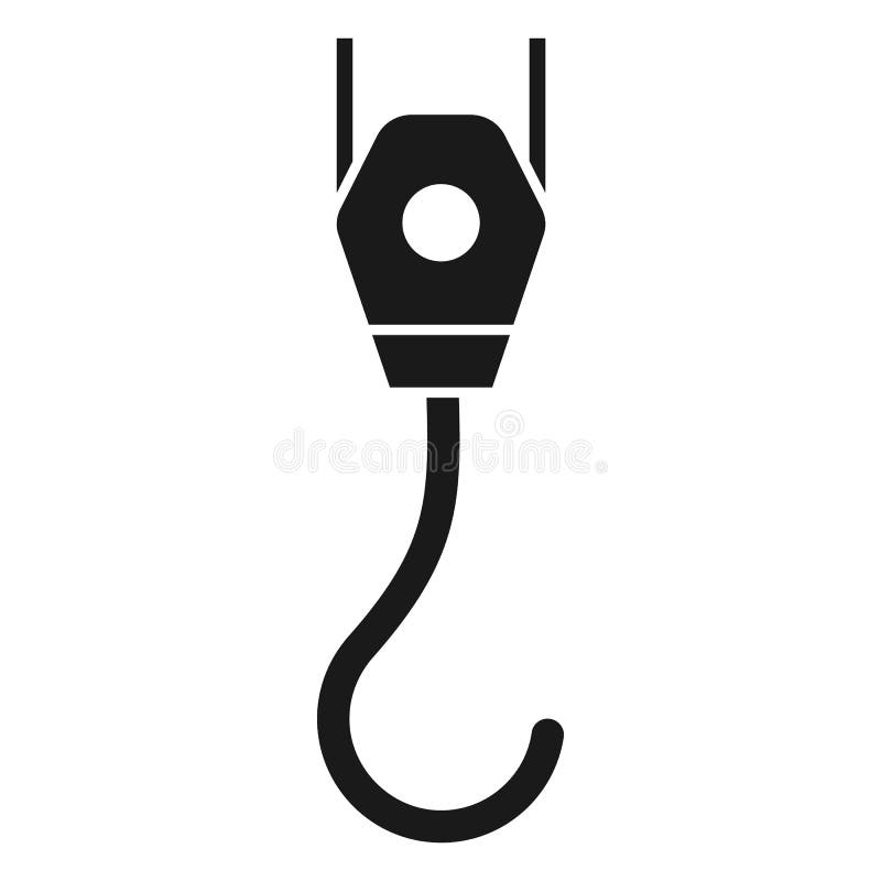Hook or Industrial Hook Icon. Crane Hook Line Vector Illustration Stock ...