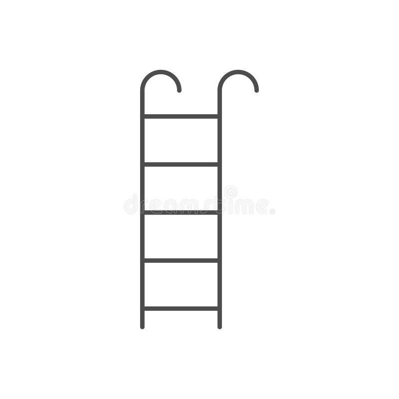 Ladder Line Icon stock vector. Illustration of creativity - 85406194