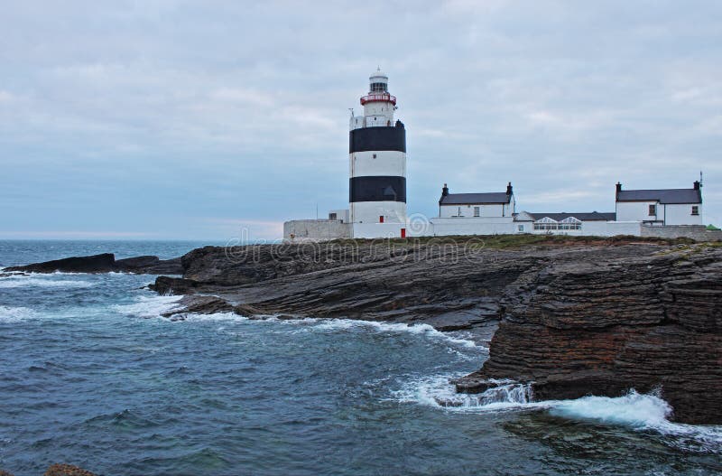 Hook Lighthouse at Hook Head Stock Image - Image of attraction ...
