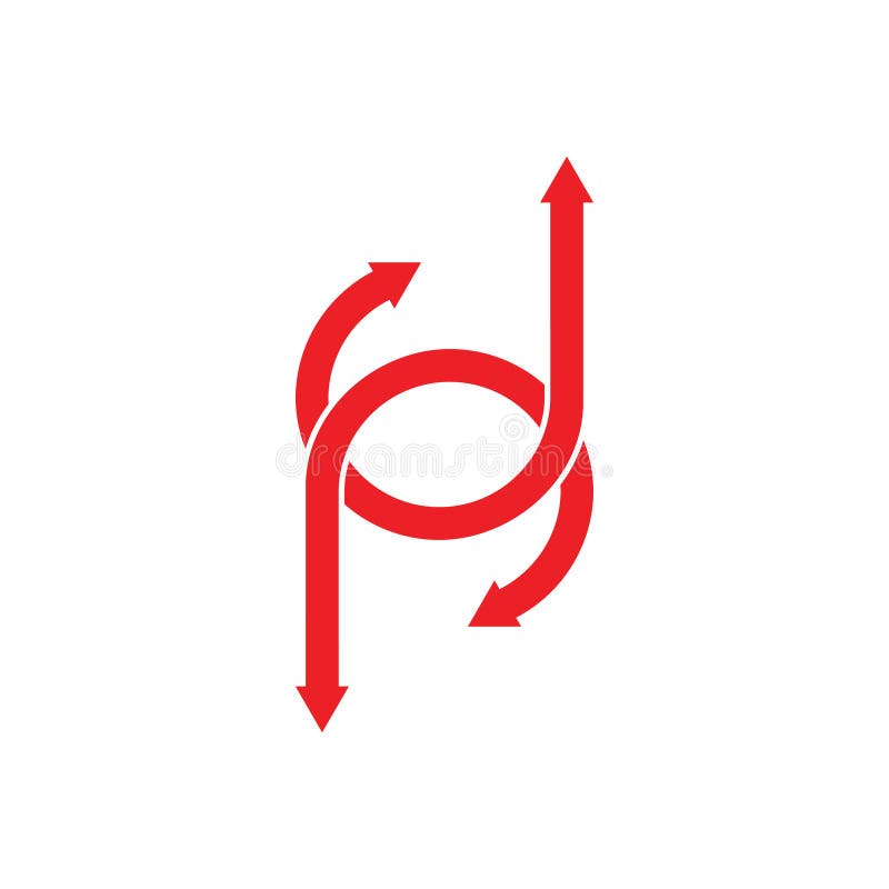 Hook Linked Arrow Symbol Logo Vector Stock Vector - Illustration of ...