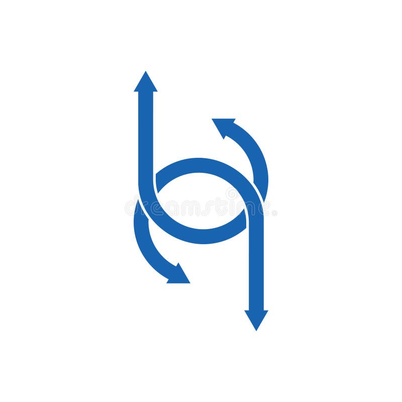 Hook Linked Arrow Symbol Logo Vector Stock Vector - Illustration of ...