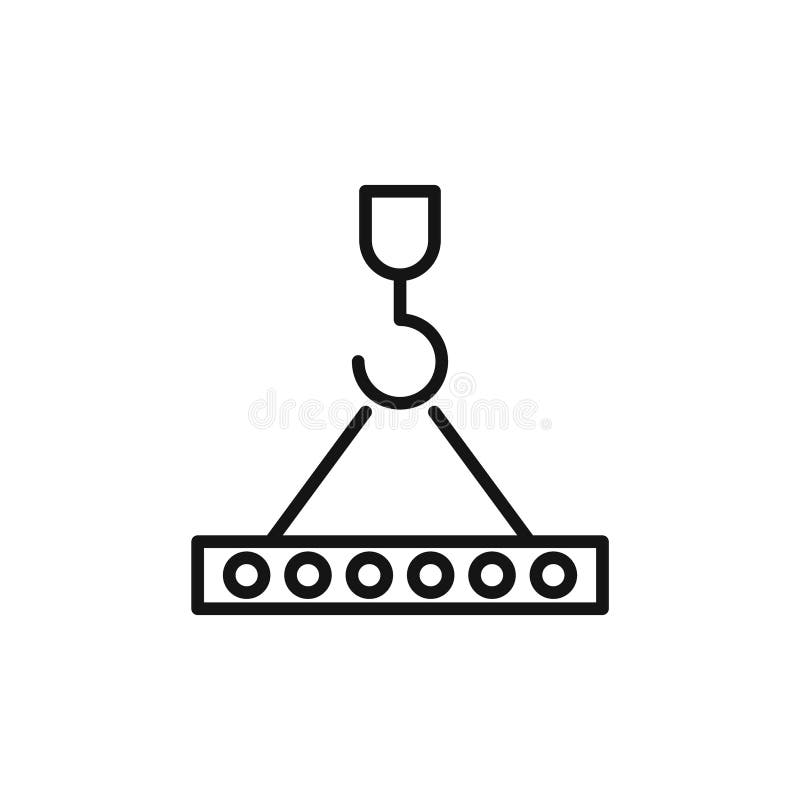 Hook Logo Sign Vector Outline Stock Vector - Illustration of design ...