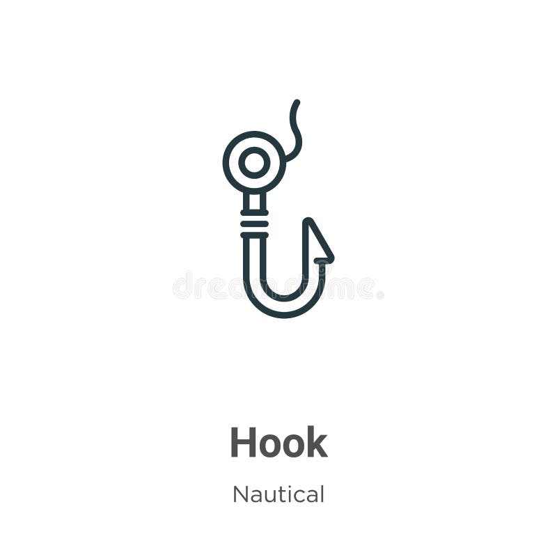 Fish and Hook Icon in Filled, Thin Line, Outline and Stroke Style ...