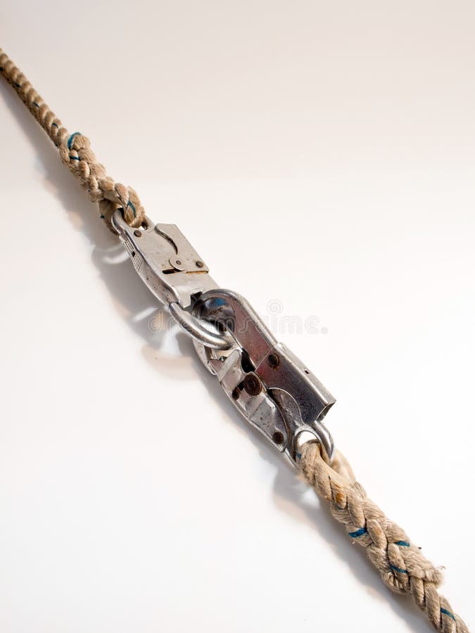 Hook and Rope of Safety Equipment Stock Photo - Image of safety, rope ...