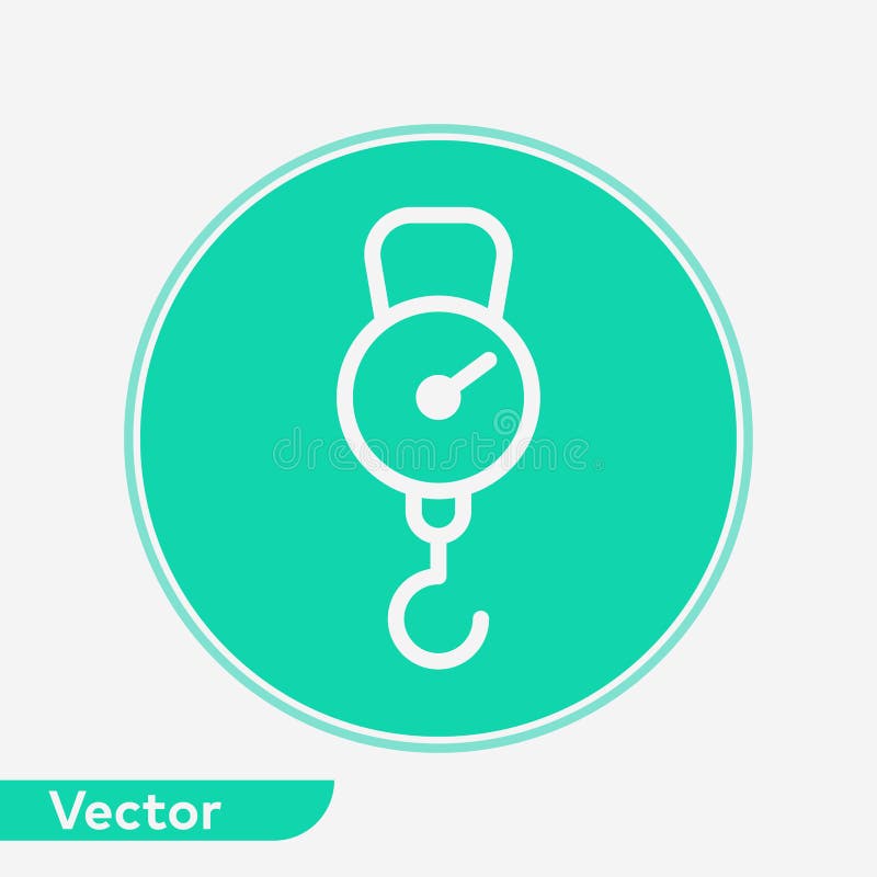 Hook Scale Vector Icon Sign Symbol Stock Vector - Illustration of chain ...