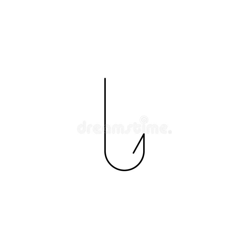 Hook Line And Glyph Icon. Bait Vector Illustration Isolated On White ...
