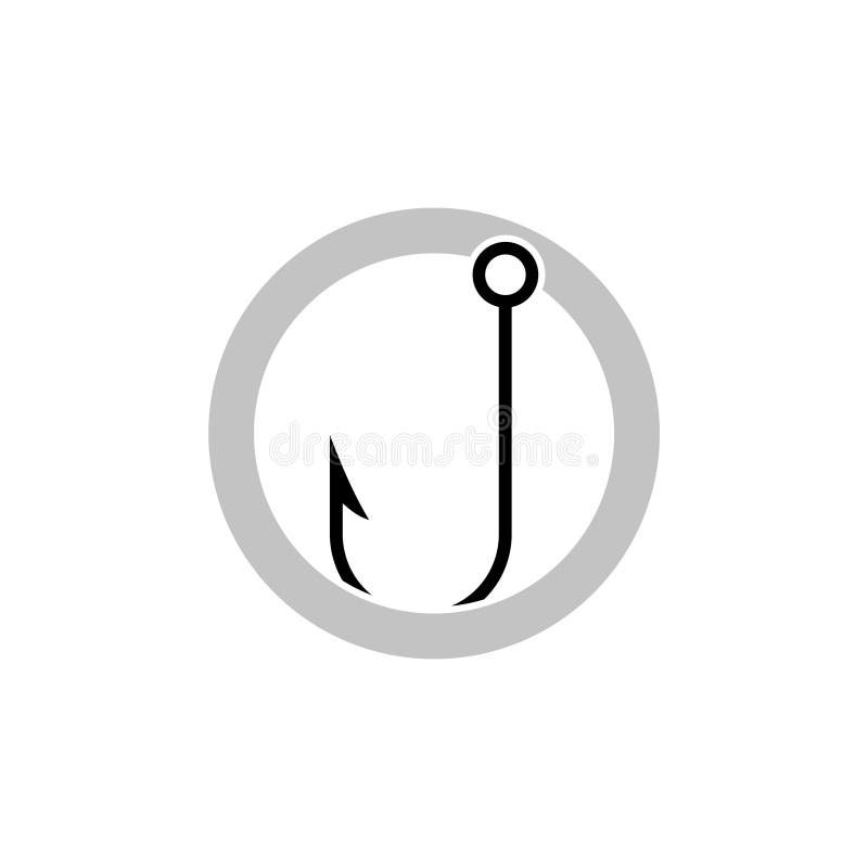 Hook symbol and logo icon stock illustration. Illustration of barb ...