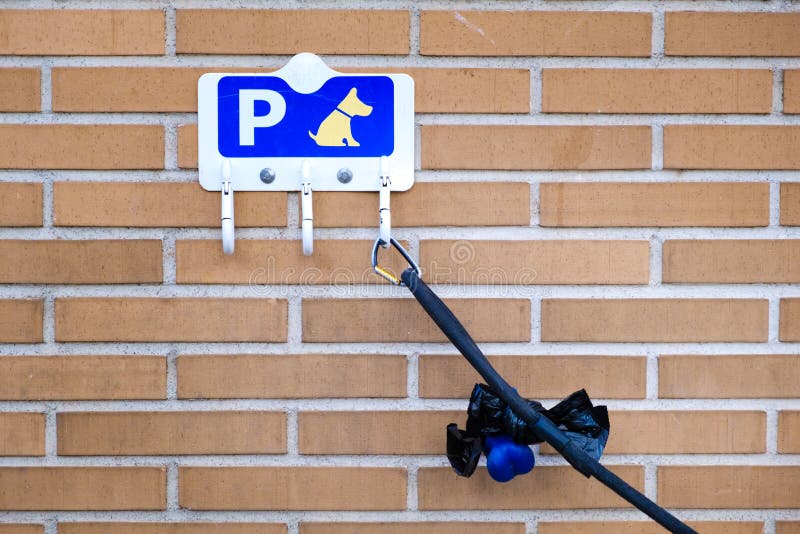 Hook To Tie a Dog on Its Leash in the Street Stock Image - Image of ...