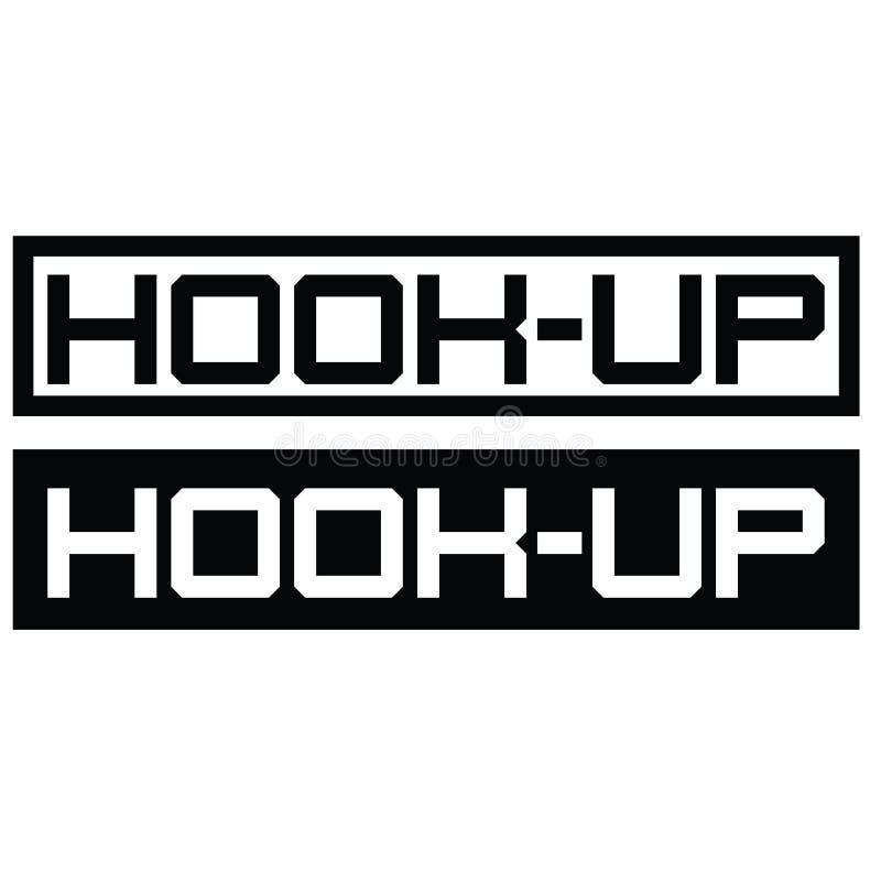 Hook up label stock vector. Illustration of connect - 123419166
