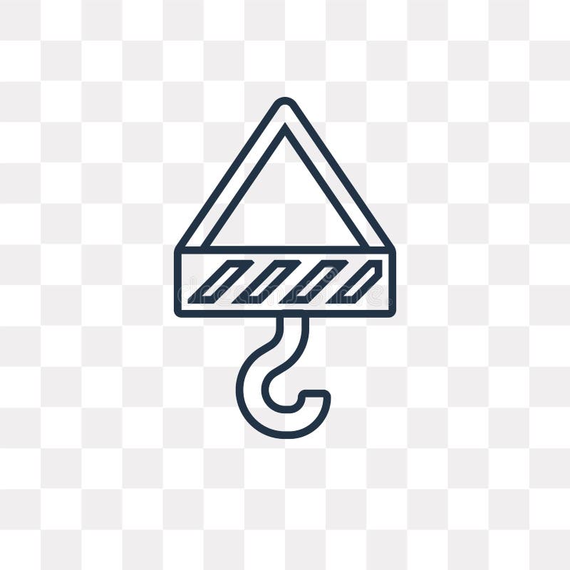 Hook Vector Icon Isolated on Transparent Background, Linear Hook Stock ...