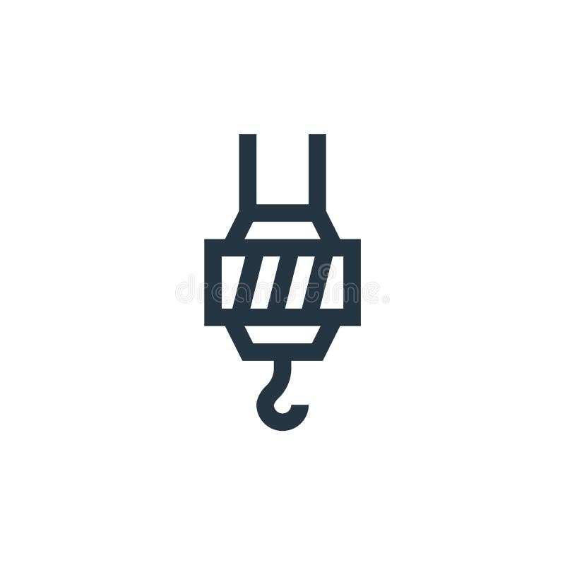 Hook Vector Icon Isolated on White Background. Outline, Thin Line Hook ...