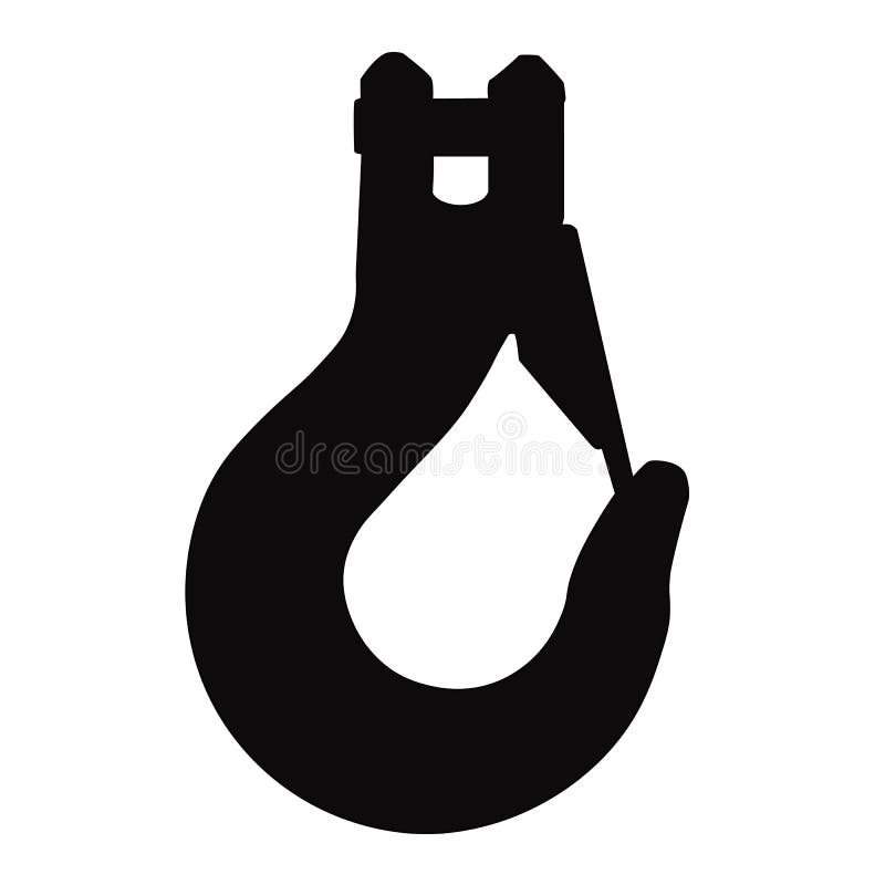 Large hook. Vector image stock vector. Illustration of silhouette ...