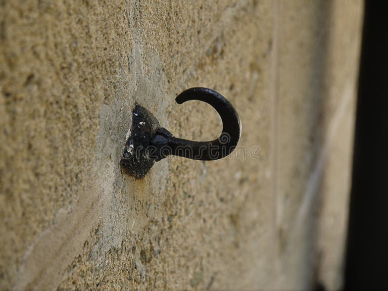 Hook from the wall stock image. Image of concrete, gate - 90217489