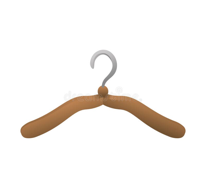 Hook of Wood Icon. Hanger Object Design. Vector Graphic Stock ...