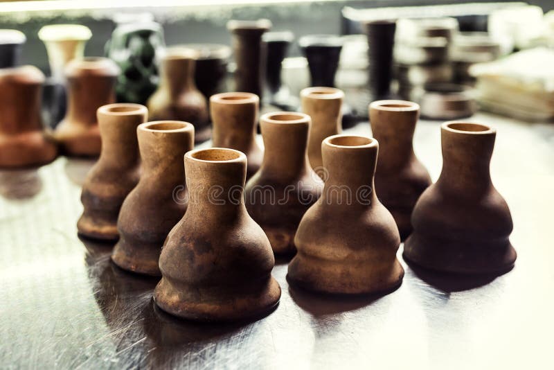 Hookah Bowl Stand on the Bar Ready To Use. Shisha Concept Stock Image ...