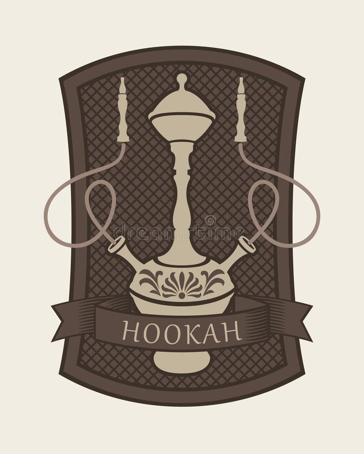 Hookah stock vector. Illustration of silhouette, retro - 53961320