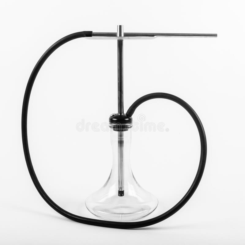 Hookah with a Glass Flask on a White Background Stock Image - Image of ...