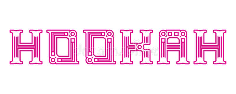 Hookah Logo Template.Vector Custom Lettering. Stock Illustration ...