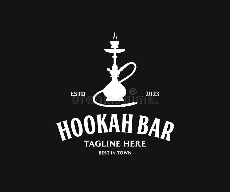 Hookah Lounge Logo. Shisha Smoking Logo Design Vector Template Stock ...