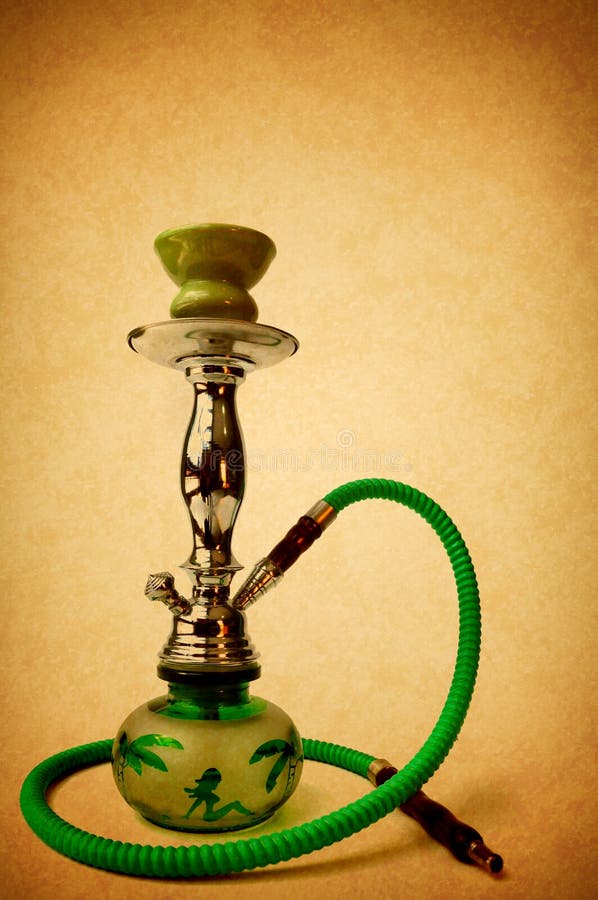 Hookah or Shisha on Vintage Texture Background. Stock Photo - Image of ...