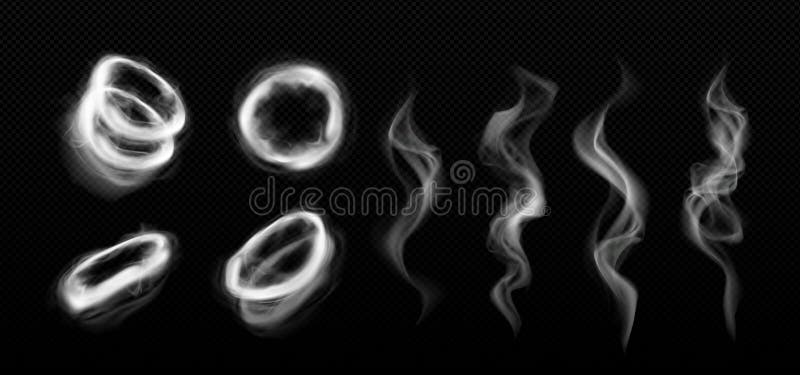 Hookah Vape Smoke Circle and Tornado Vector Effect Stock Vector ...