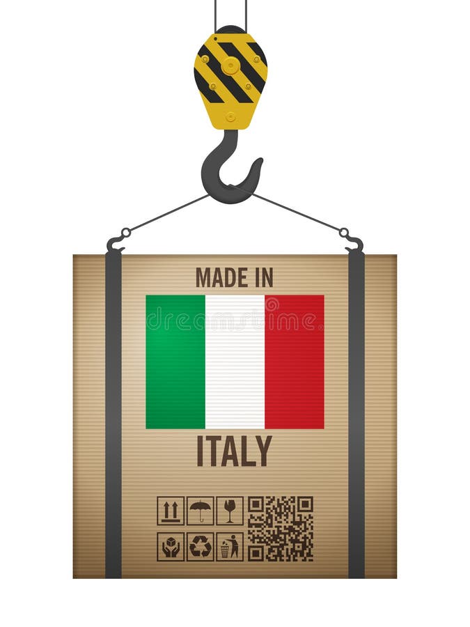 Hooked Cardboard Box Made in Vietnam Stock Vector - Illustration of ...