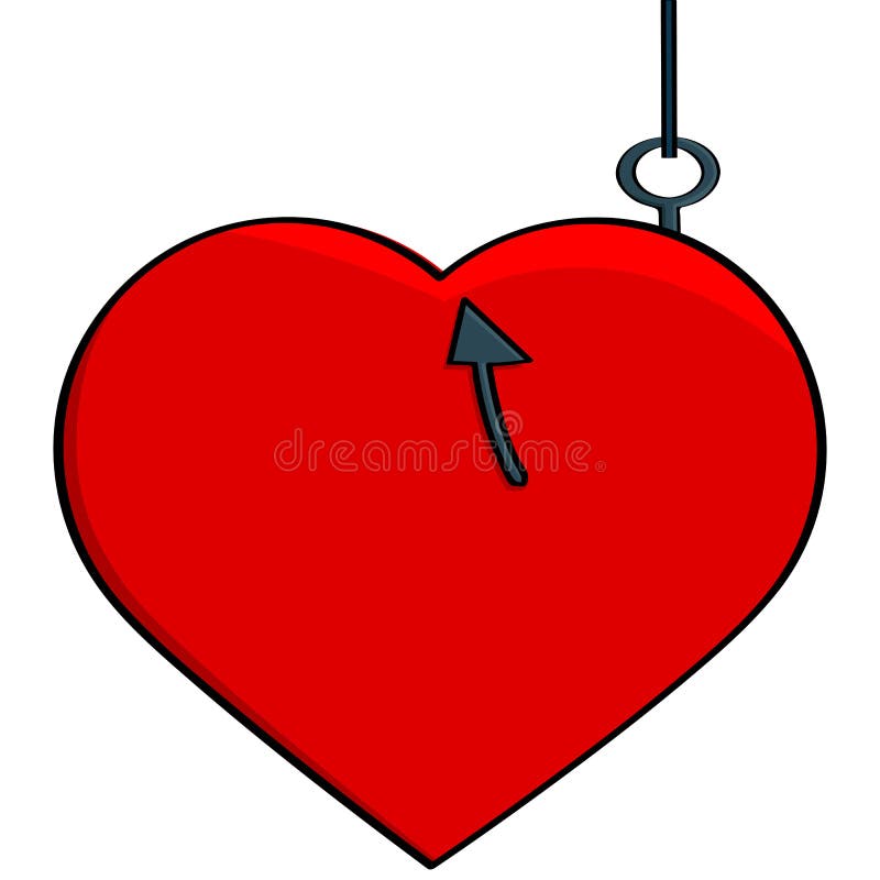 Hooked heart stock vector. Illustration of husband, vector - 27646924