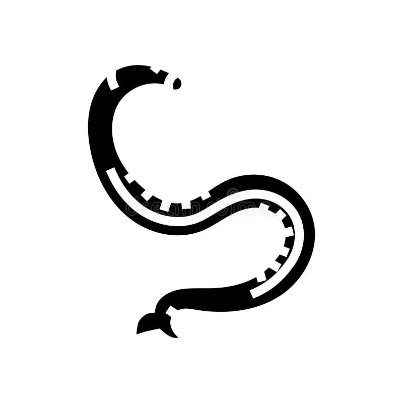 Hookworm Parasite Glyph Icon Vector Illustration Stock Illustration ...