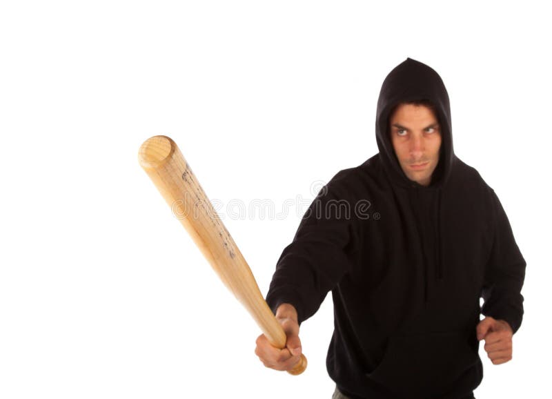 Hooligan with baseball bat stock photo. Image of aggression - 33005720