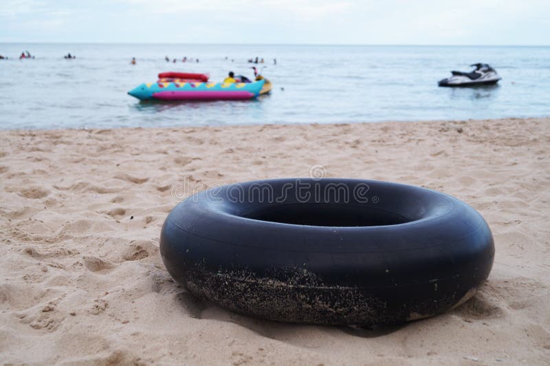 Hoop for help on beach stock photo. Image of hoop, life - 33046352