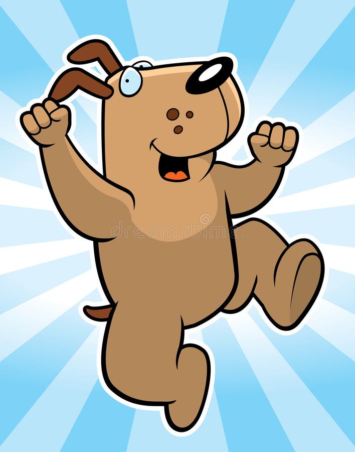 Hooray Dog stock vector. Illustration of cartoon, animal - 8131995