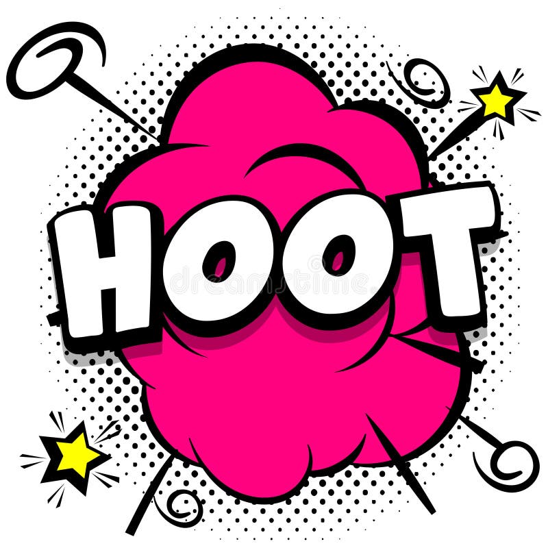 Hoot Comic Bright Template with Speech Bubbles on Colorful Frames Stock ...