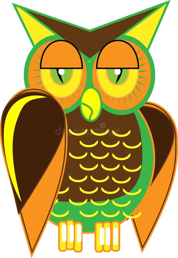Hoot owl Vector art stock illustration. Illustration of shapes - 22819767