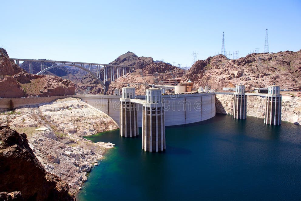 Hoover Dam stock photo. Image of construction, electric - 19176388