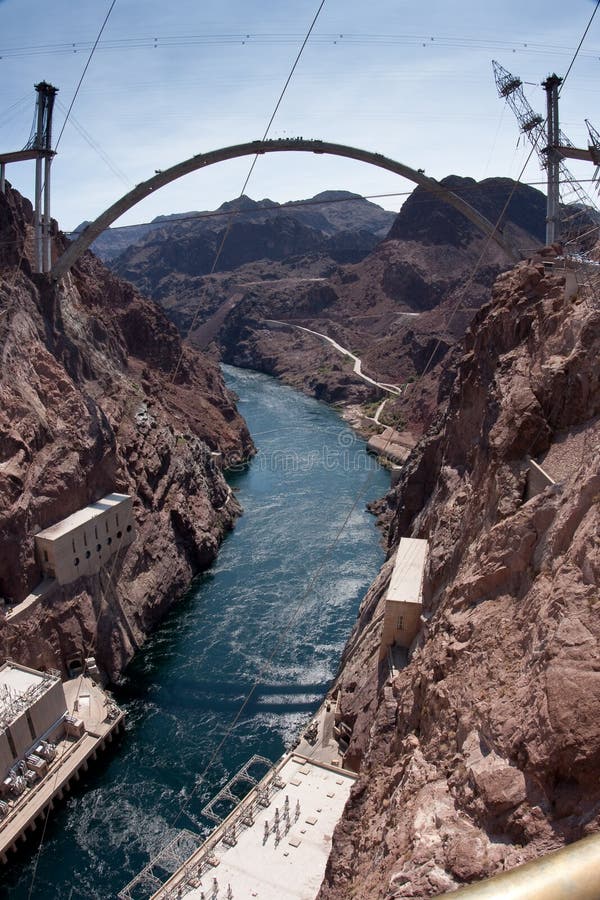 Construction of New Hoover Dam Bridge Bypass Stock Photo - Image of ...