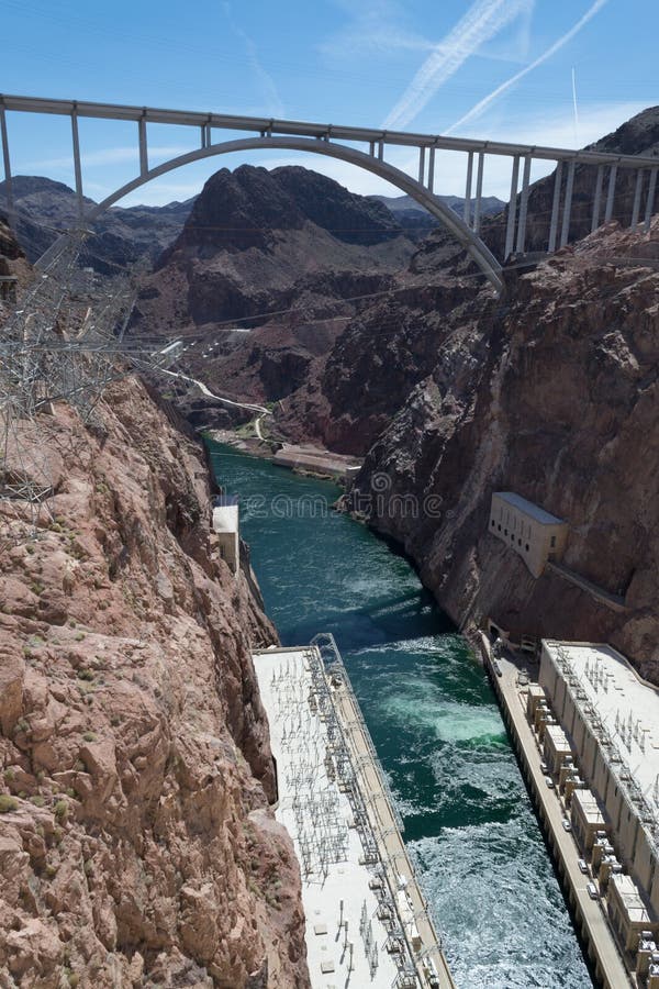 Hoover dam bypass bridge stock photo. Image of intake - 79335508