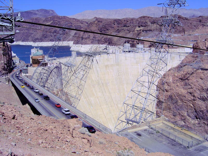 Hoover Dam on Colorado River Stock Photo - Image of concrete, arch: 6813948