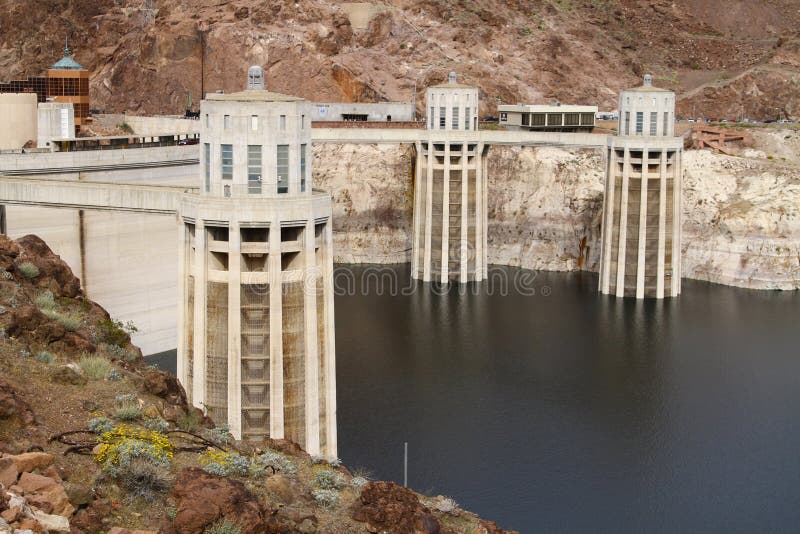 Hoover Dam stock photo. Image of construction, electric - 19176388