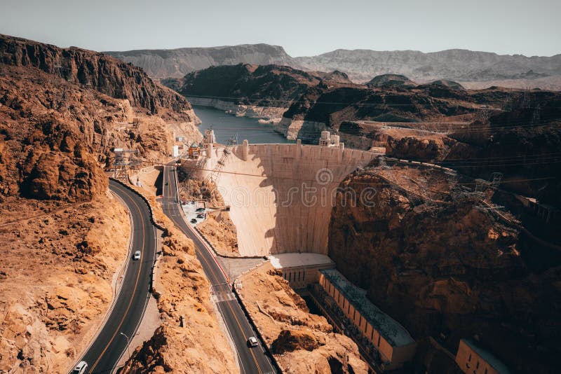 Hoover Dam Photographed from the Front Editorial Image - Image of ...