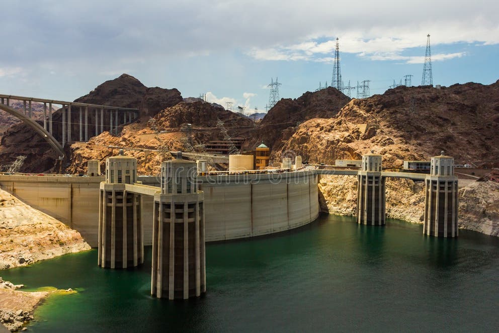 Hoover Dam Power Station stock image. Image of tower - 47365099