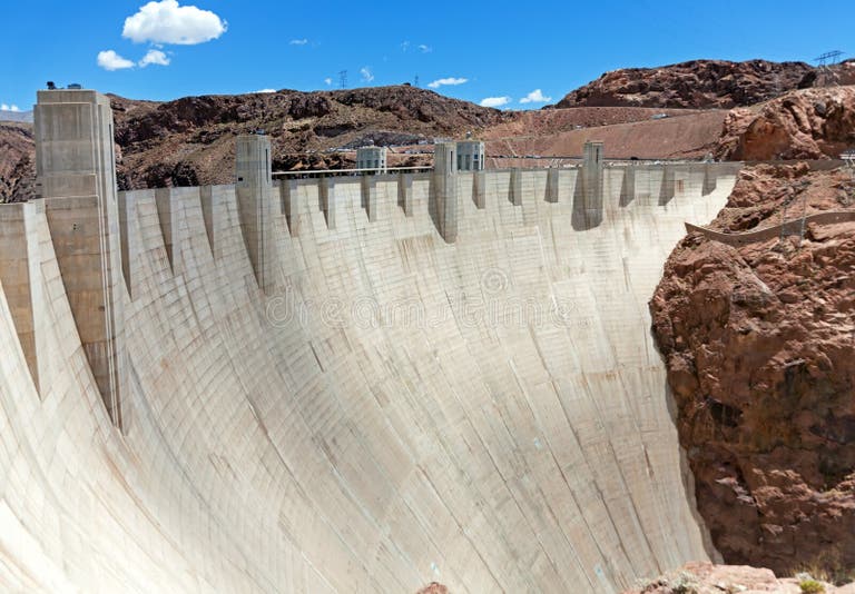 Hoover Dam in sunny day stock photo. Image of american - 20046598