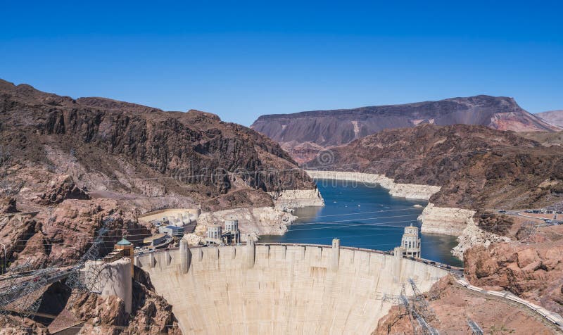 Hoover Dam on Sunny Day,Nevada,usa Stock Image - Image of color ...